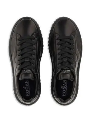 Hogan H-stripes Low-top Platform Sneakers - Black