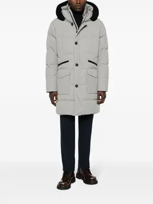 Woolrich Button-fastening Hooded Down Jacket - Neutrals