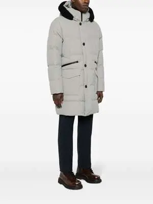 Woolrich Button-fastening Hooded Down Jacket - Neutrals