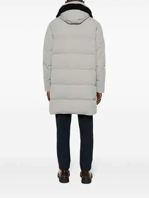 Woolrich Button-fastening Hooded Down Jacket - Neutrals