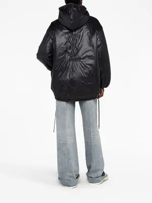 Saint Laurent Cassandre Padded Hooded Jacket - Black
