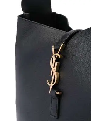Saint Laurent Large Le 5 À 7 Leather Shoulder Bag - Black