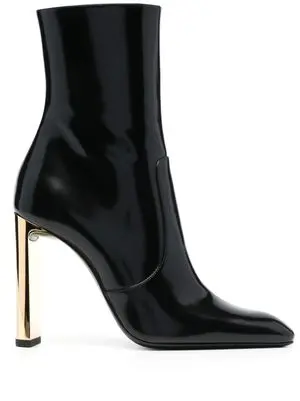 Saint Laurent Auteuil 100mm Leather Boots - Black