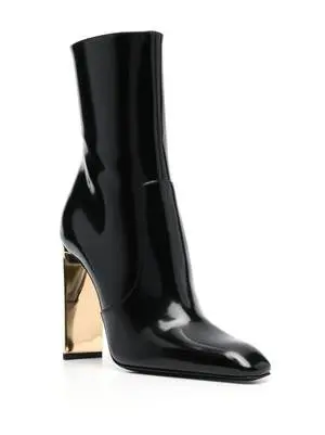 Saint Laurent Auteuil 100mm Leather Boots - Black