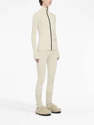 JIL SANDER Logo-embroidered Ribbed-knit Cardigan
