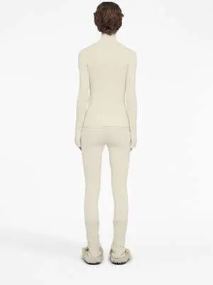 JIL SANDER Logo-embroidered Ribbed-knit Cardigan