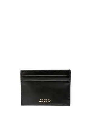 Isabel Marant Chiba Leather Card Holder - Black