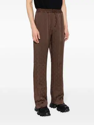 MARINE SERRE Moon Diamant-jacquard Satin Trousers