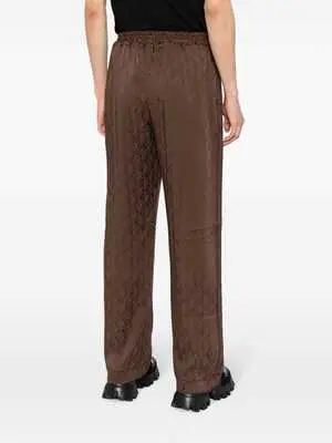 MARINE SERRE Moon Diamant-jacquard Satin Trousers