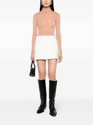 COURREGES Crepe Trapeze Miniskirt