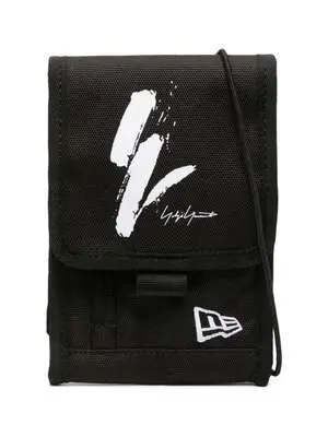 Yohji Yamamoto Logo-embroidered Pouch Bag - Black