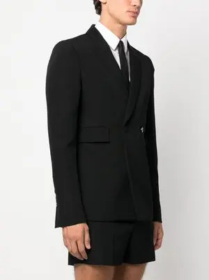 SAPIO Double-breasted Wool-cotton Blazer