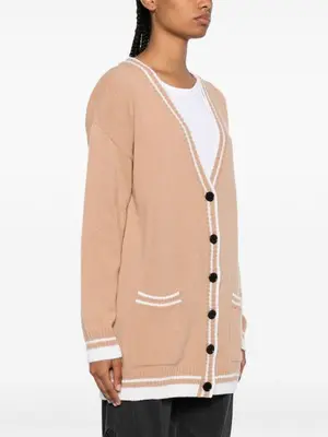 MSGM Contrasting-trim Knit Cardigan