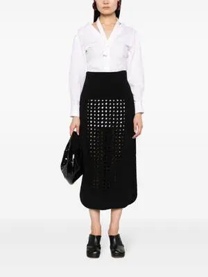A.W.A.K.E. Mode Woven Midi Skirt