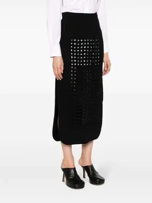A.W.A.K.E. Mode Woven Midi Skirt