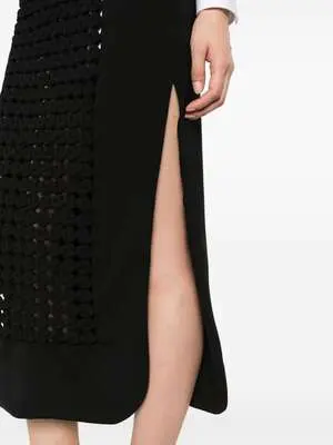 A.W.A.K.E. Mode Woven Midi Skirt