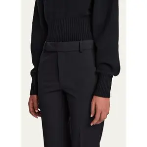 Proenza Schouler Marlene Tropical Wool Kick-flare Pants