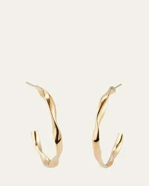 Meredith Frederick 14k Yellow Twisted Hoop Earrings