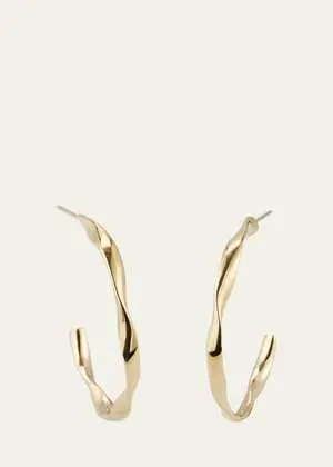 Meredith Frederick 14k Yellow Twisted Hoop Earrings