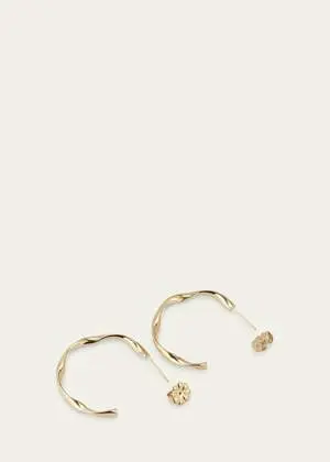 Meredith Frederick 14k Yellow Twisted Hoop Earrings