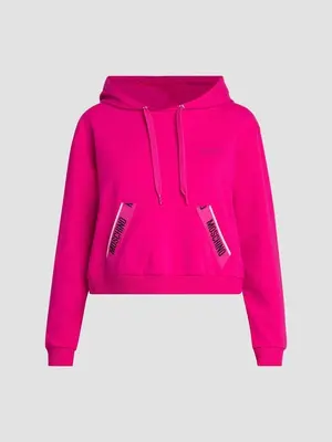 Moschino Stretch-cotton Cropped Hoodie