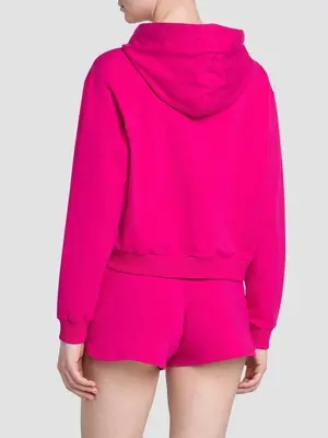 Moschino Stretch-cotton Cropped Hoodie