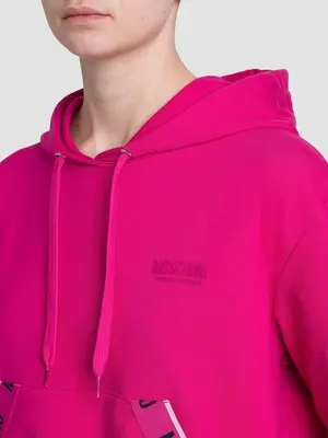 Moschino Stretch-cotton Cropped Hoodie