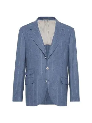 Brunello Cucinelli Men's Deconstructed Cavallo Blazer - Denim  - Denim