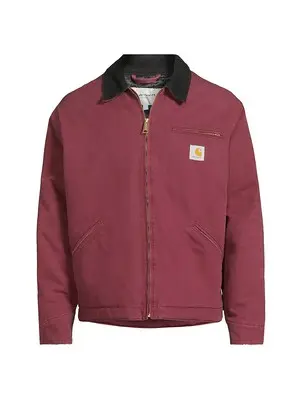 Carhartt Work In Progress Og Detroit Cotton Jacket Malbec Black Aged Canvas