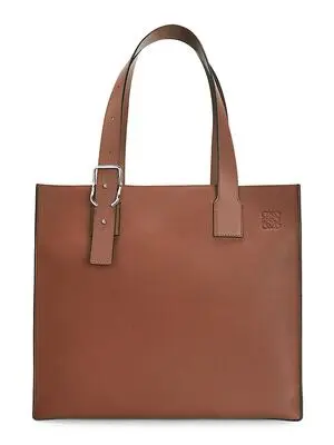 Loewe Men's Buckle Leather Tote - Cognac - Cognac