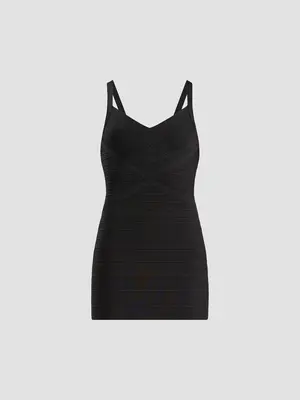 Herve Leger Icon Bandage Body-con Minidress - Black