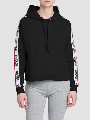 Moschino Stretch-cotton Knit Hoodie