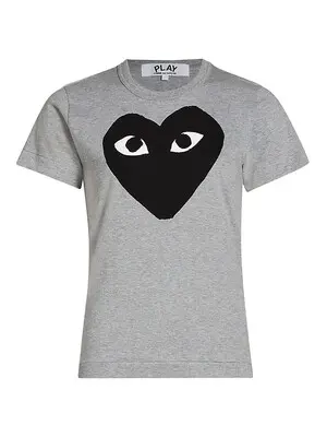 Play Comme Des Garcon Heart Logo Cotton T-shirt
