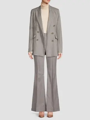 TOCCIN Mia Double-breasted Houndstooth Blazer
