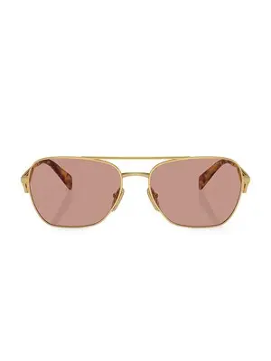 Prada 59mm Navigator Sunglasses Dark Violet
