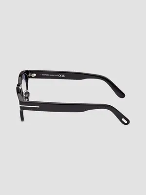 TOM FORD 48mm Acetate Square Sunglasses - Shiny Black Gradient