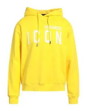Dsquared2 Cotton And Elastane Hoodie With Print - Yellow