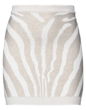 Balmain Mini Skirt In Viscose Blend - White