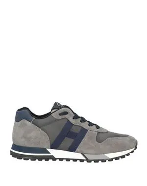 Hogan Sneakers Taupe Size Leather, Textile Fibers