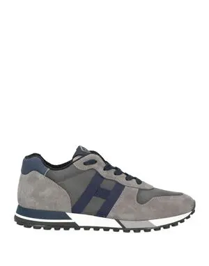 Hogan Sneakers Taupe Size Leather, Textile Fibers