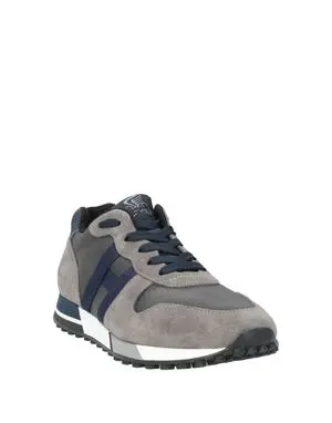 Hogan Sneakers Taupe Size Leather, Textile Fibers