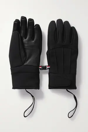 Fusalp Glacier Softshell And Leather Ski Gloves - Black