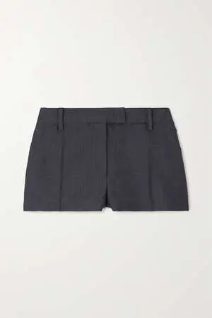 Valentino Garavani Mohair And Wool-blend Shorts