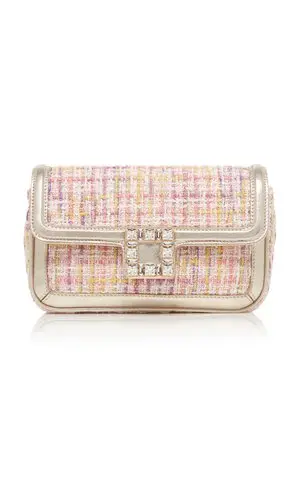 ROGER VIVIER Viv' Jeu De Fille Tweed Envelope Bag