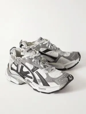 Balenciaga Runner Distressed Sneakers - Gray