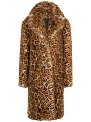 Rabanne Leopard Print Faux-fur Coat
