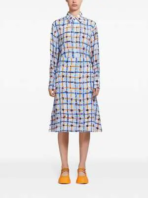 Marni Graphic-print Silk Midi Skirt
