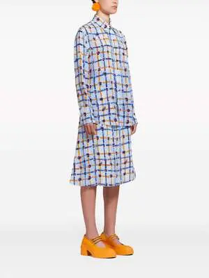 Marni Graphic-print Silk Midi Skirt
