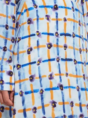 Marni Graphic-print Silk Midi Skirt