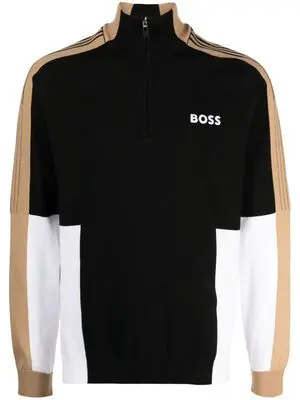 BOSS Zolkar Colour-block Sweatshirt - Black